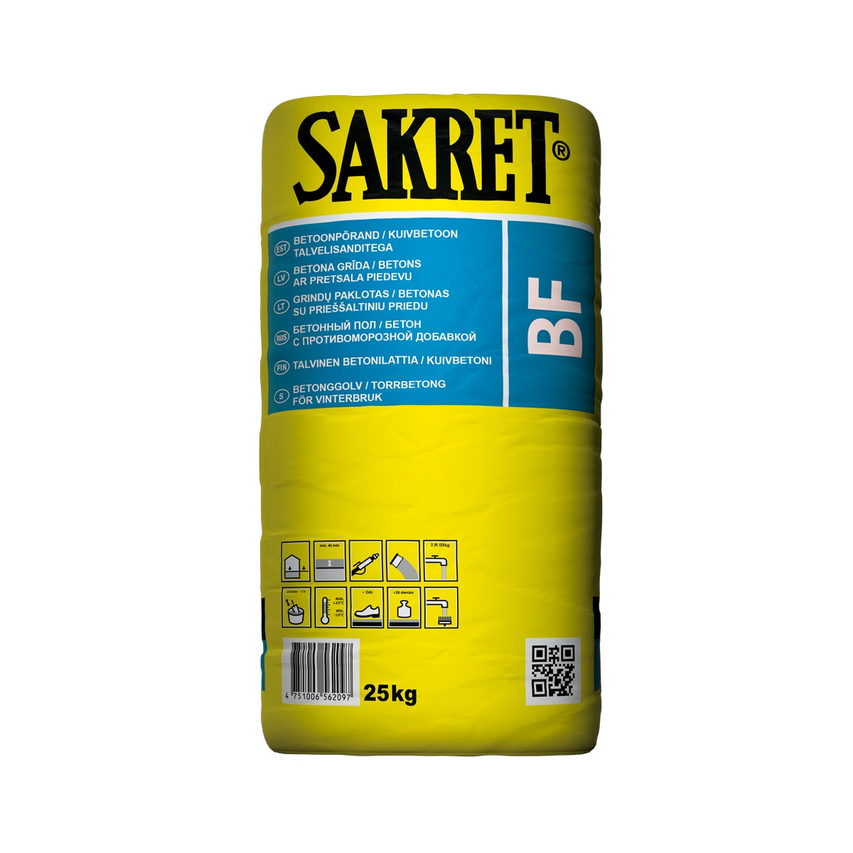 Sakret BF Betons/klons ar pretsala piedevām - 10°C | Buvserviss.lv