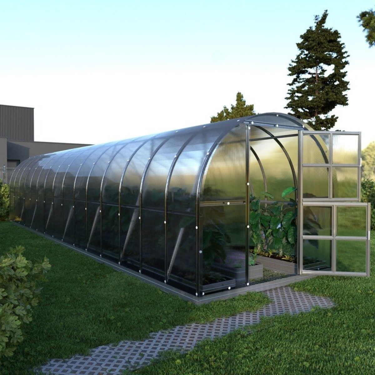 Baumera Klasika Siltumnīca ar pamatiem un polikarbonāta pārklājumu ...